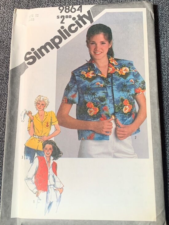 Simplicity | Office | Simplicity Misses Shirt Sewing Pattern Size 2 ...